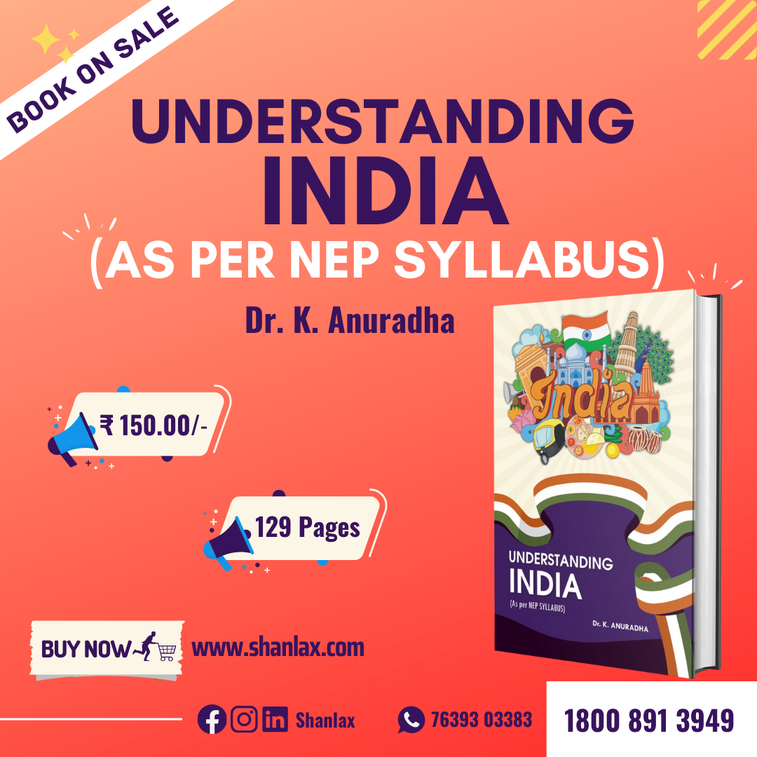 Understanding India (as per NEP syllabus) – A new book from Shanlax Publications - Shanlax